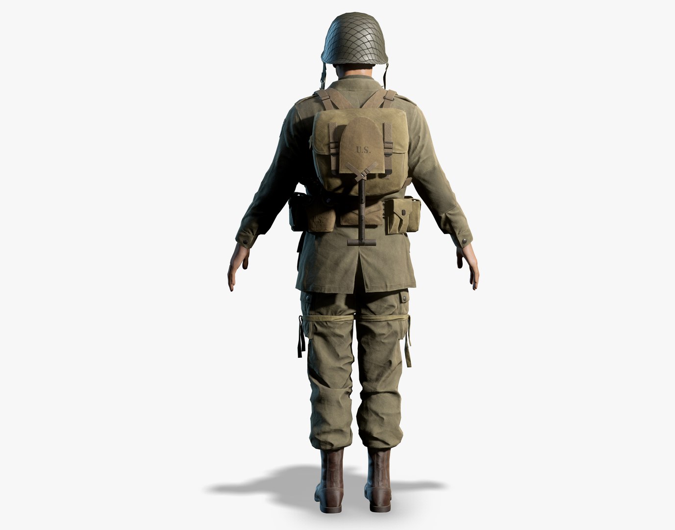 WW2 US Soldier model - TurboSquid 1741839
