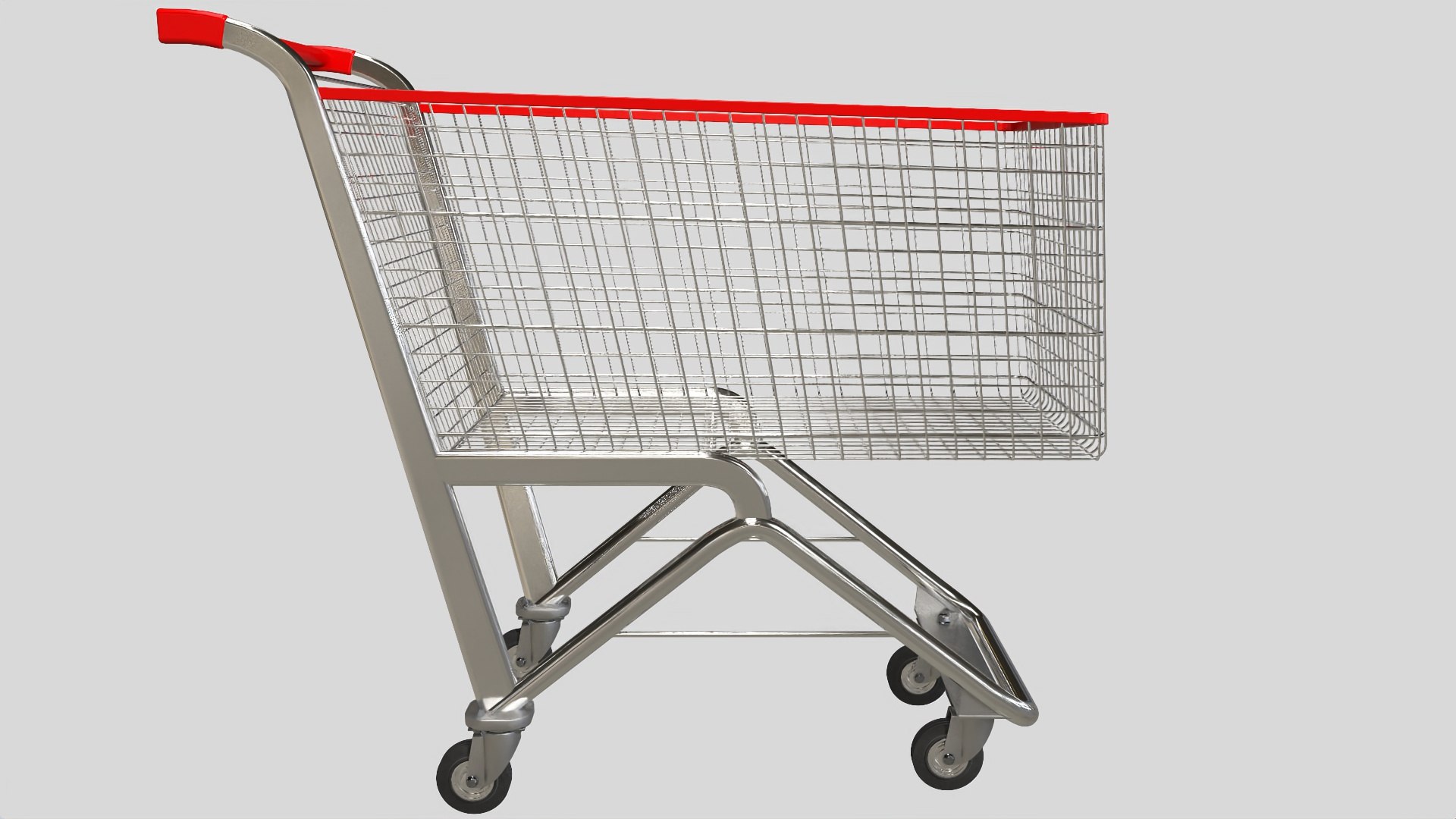 3D Model Realistic Supermarket Cart - TurboSquid 2217324