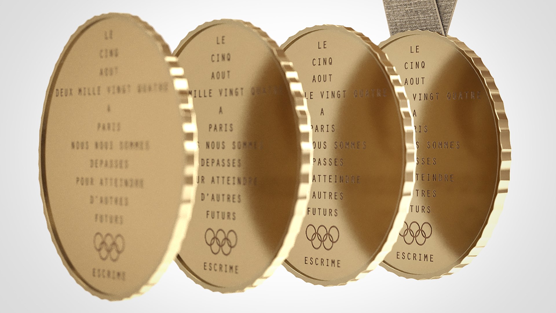 3D PARIS 2024 Official Olympic Games Medal - TurboSquid 2059273