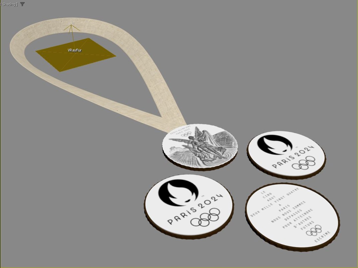 3D PARIS 2024 Official Olympic Games Medal - TurboSquid 2059273