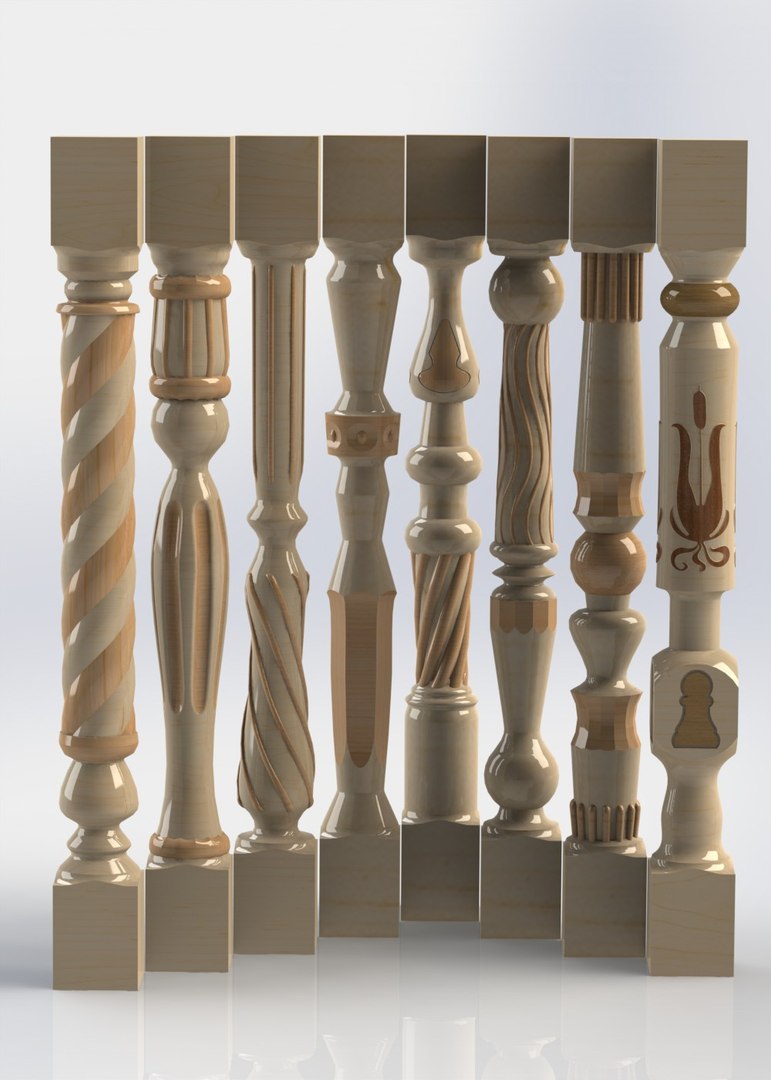 C4d Wooden Baluster