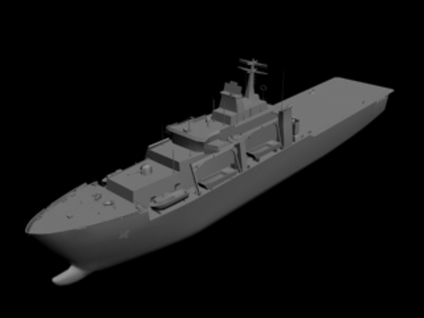 3d model navy ship lst