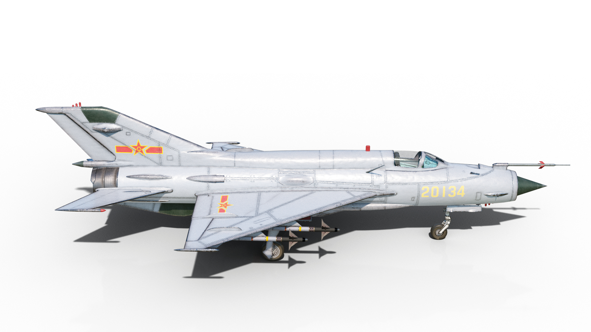 PLAAF J-7 Fighter Mig-21 Fishbed 3D - TurboSquid 2398034