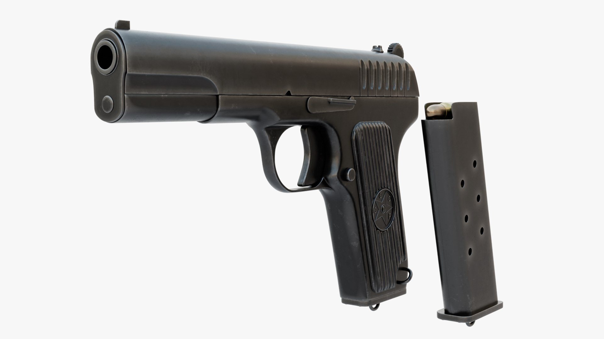 Tokarev TT-33 Soviet Union WWII Pistol Model - TurboSquid 2257809