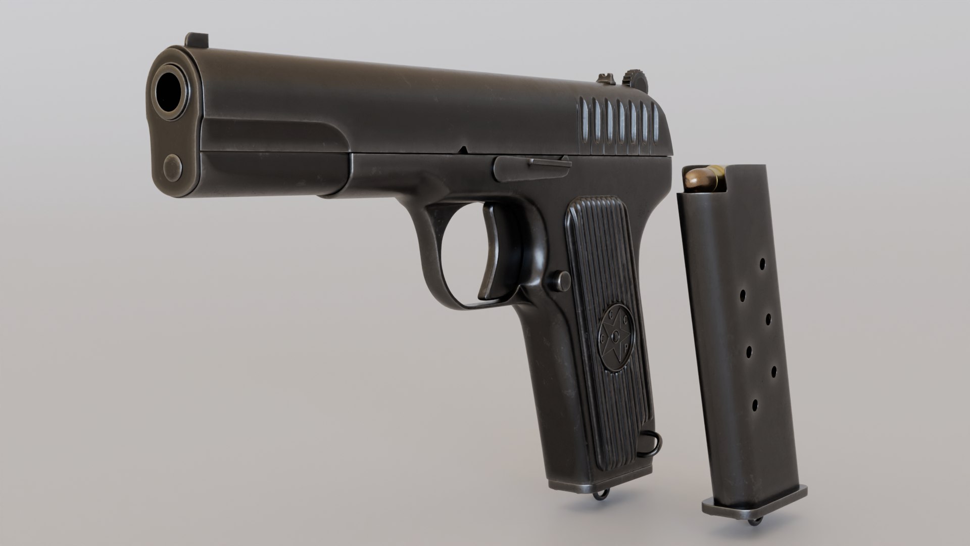 Tokarev TT-33 Soviet Union WWII Pistol Model - TurboSquid 2257809