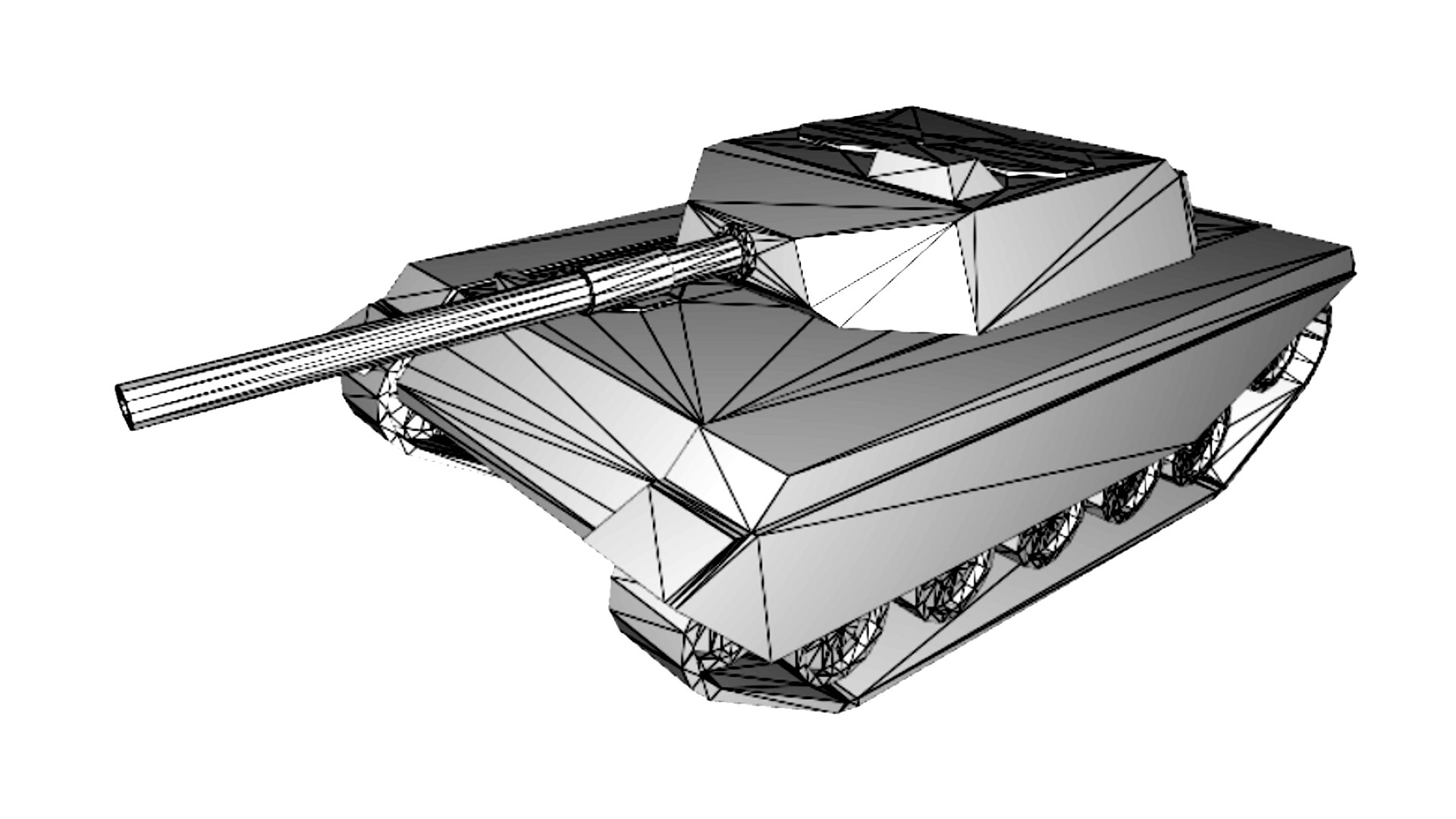 3D Low-Poly Battle Tank Model - TurboSquid 2250195