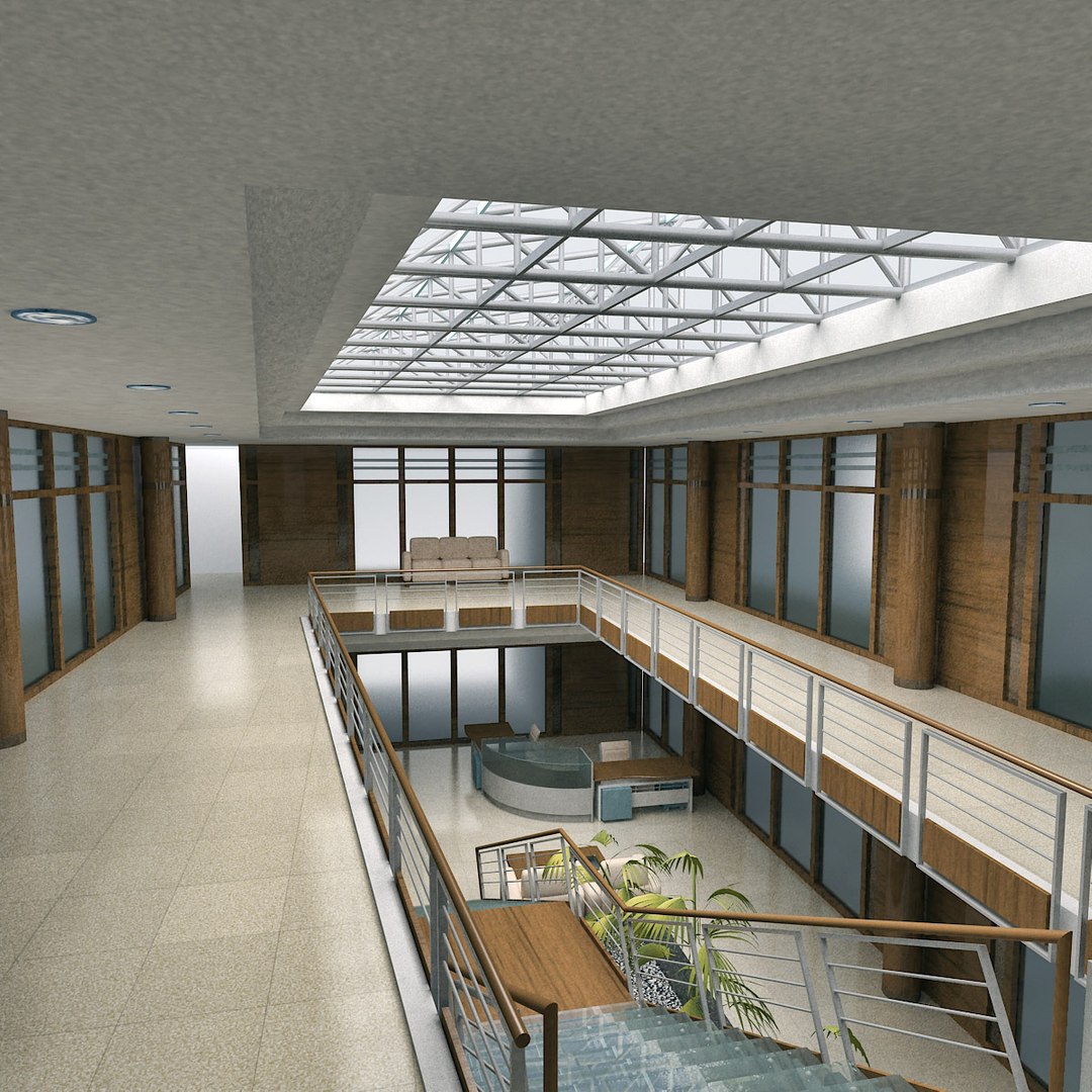 3d Model Reception Office Building