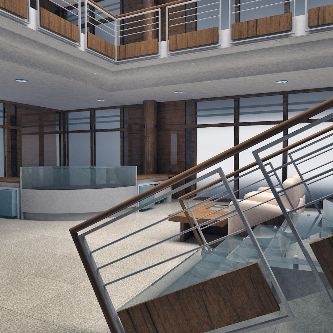 3d Model Reception Office Building