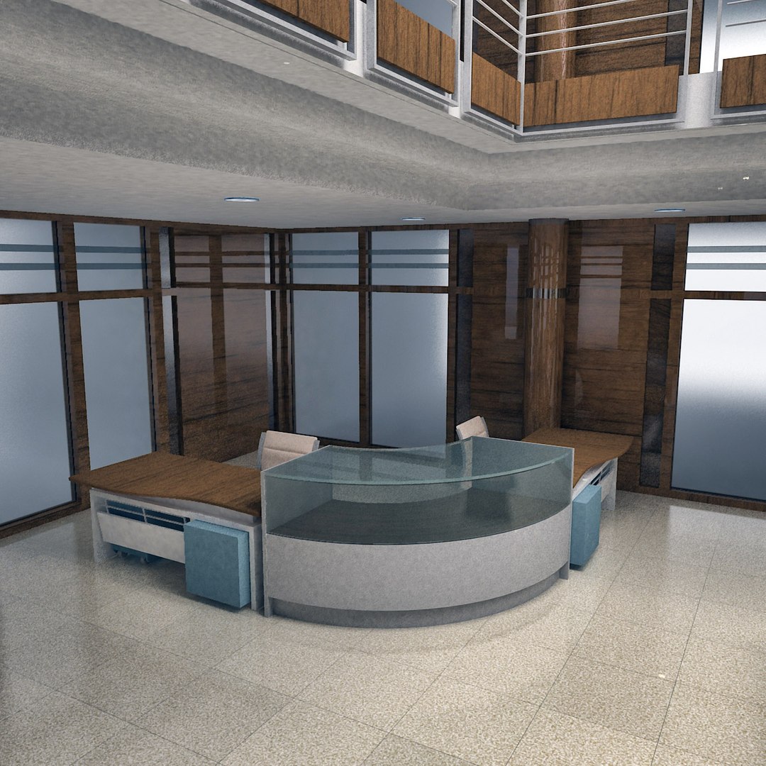 3d Model Reception Office Building