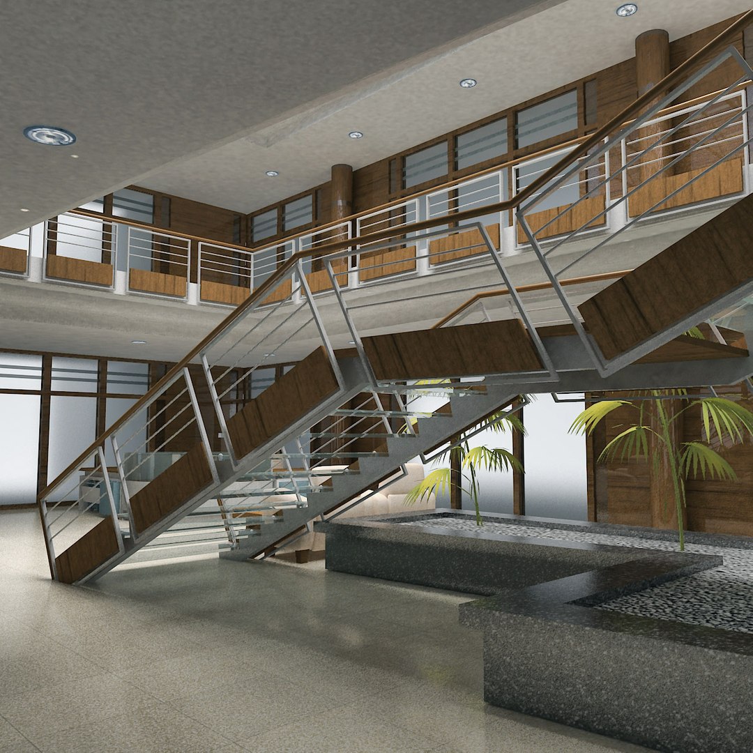 3d Model Reception Office Building