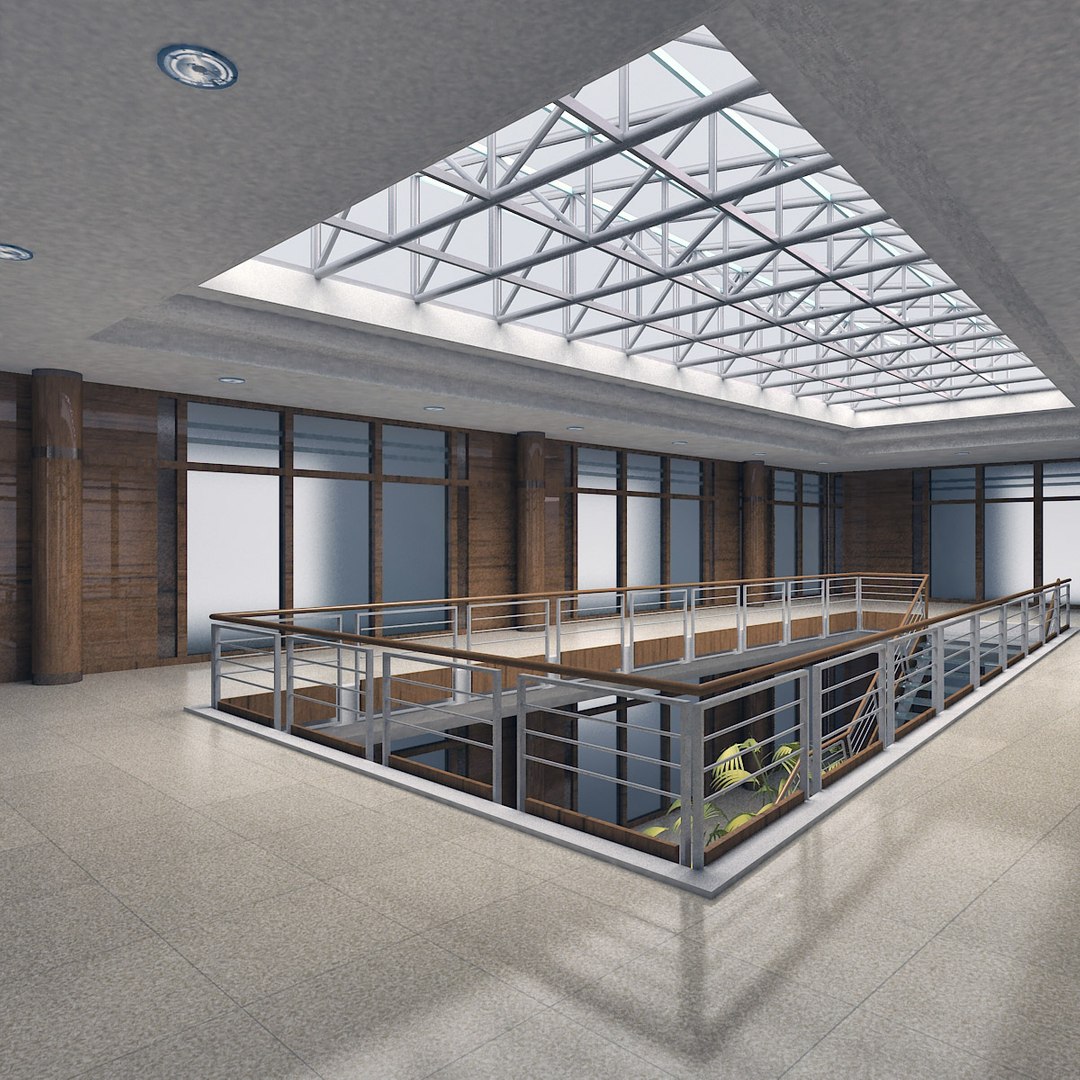3d Model Reception Office Building