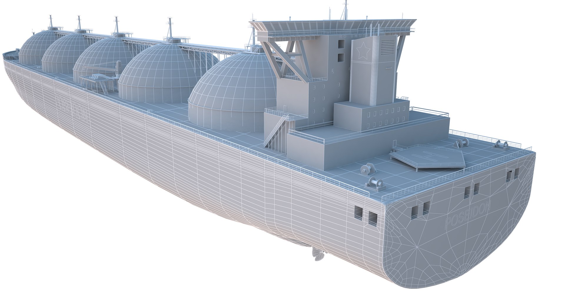 Oil Platform and Lng Tanker Ship 3D model - TurboSquid 2132325