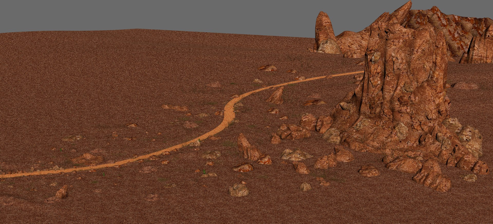 Desert environment road 3D - TurboSquid 1500432