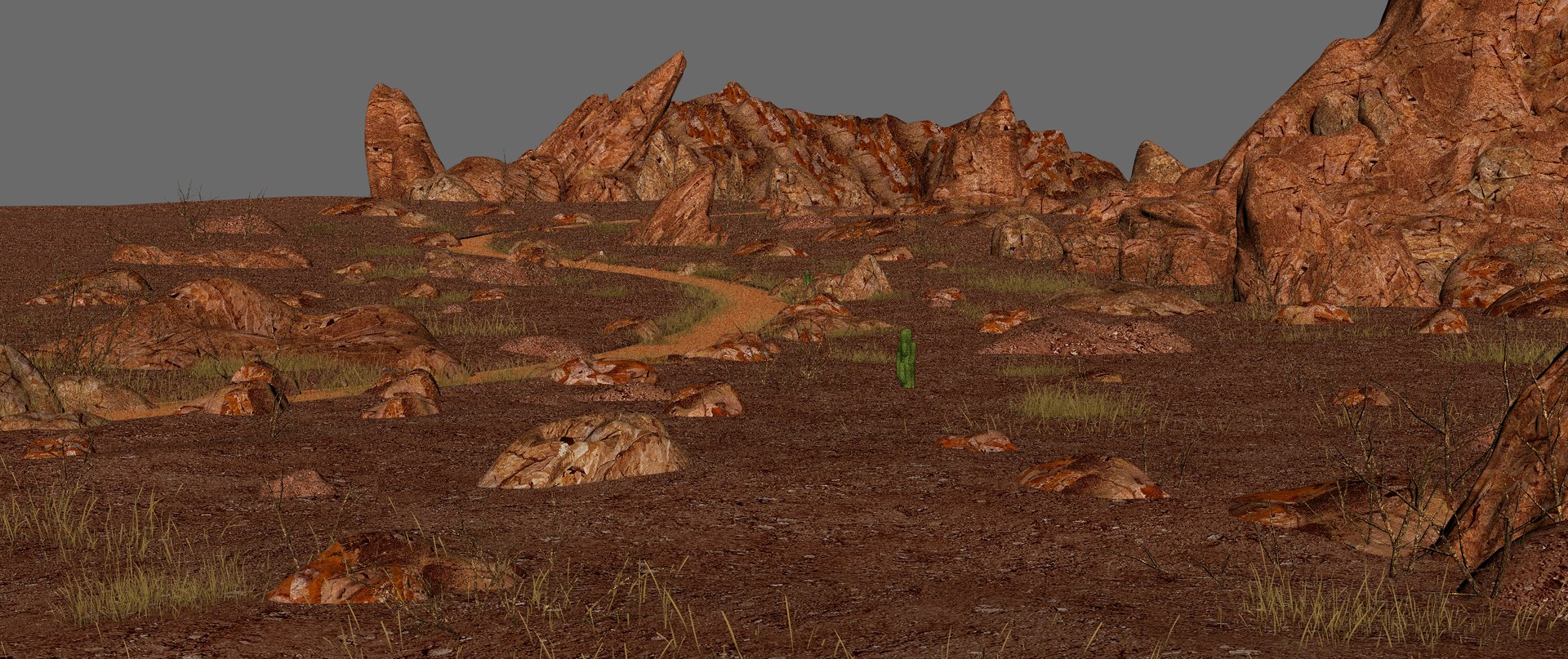 Desert environment road 3D - TurboSquid 1500432