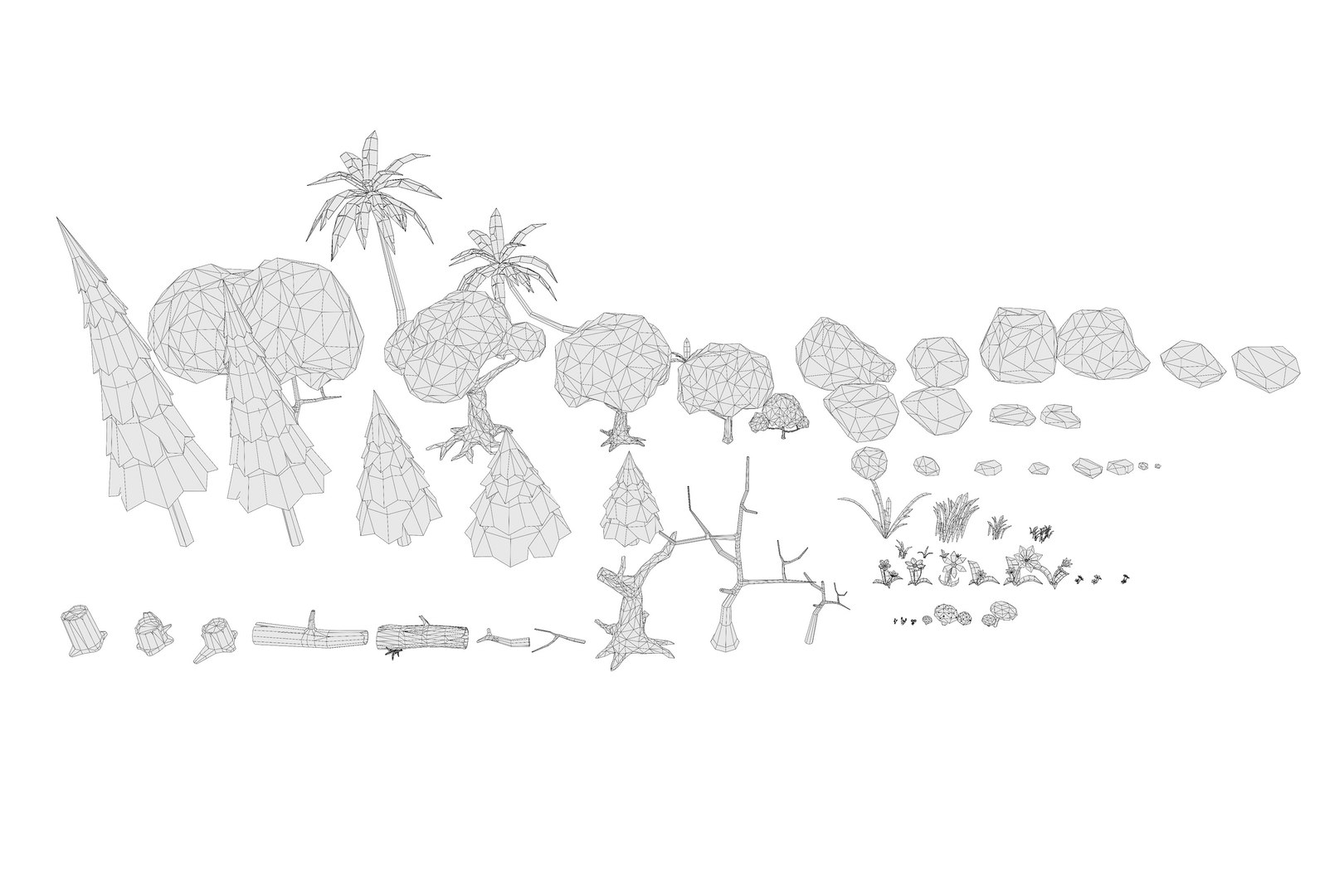 3D Model Low-Poly Forest Nature Assets - TurboSquid 2315450