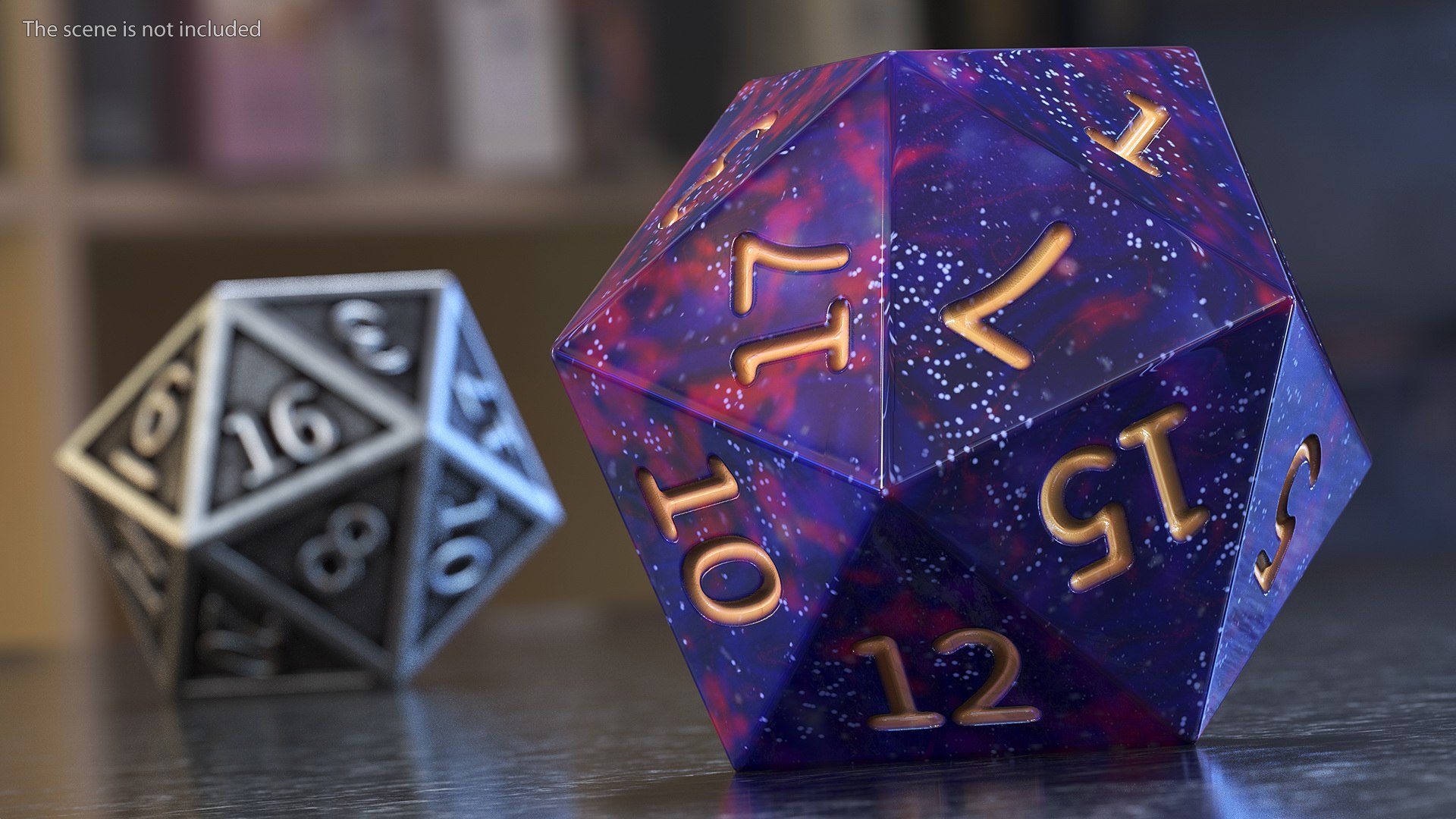 D20 DND Dice Cosmic Purple Blue 3D Model - TurboSquid 2141443