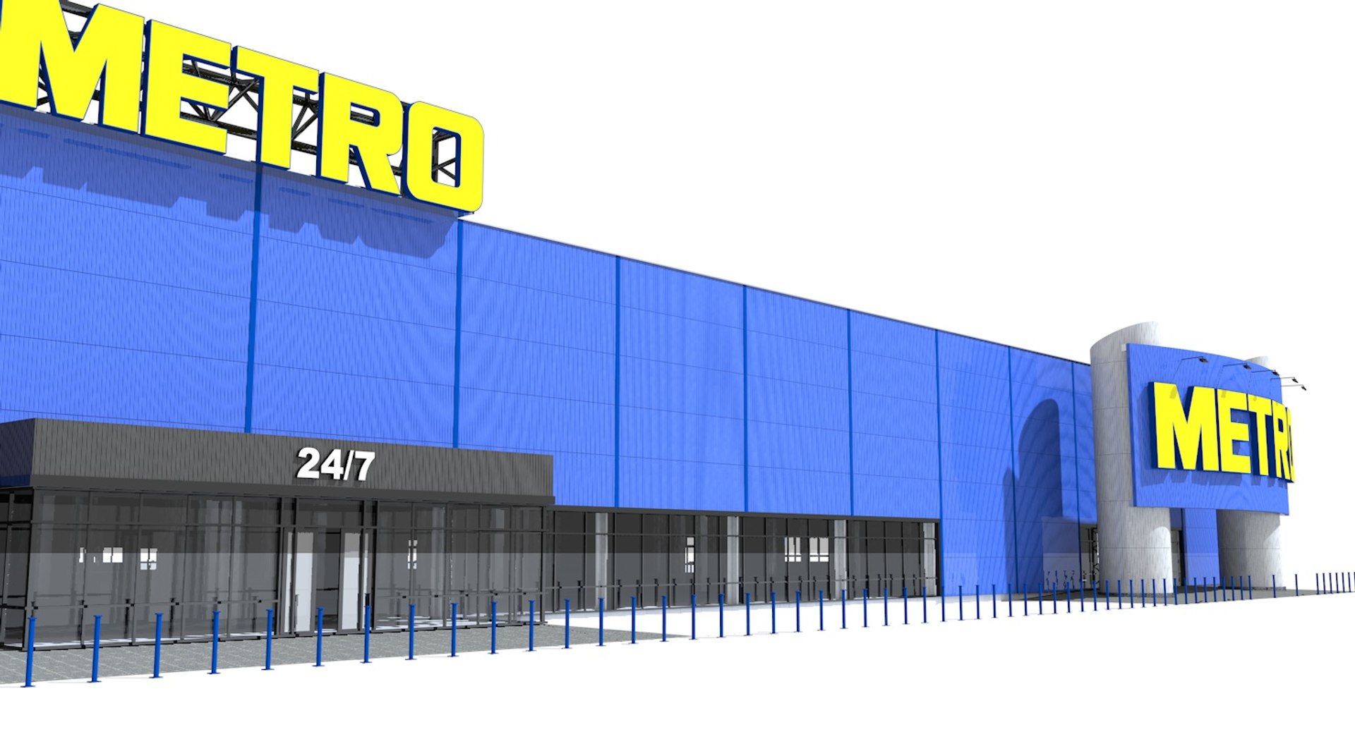 Metro cash carry hypermarket 3D model - TurboSquid 1309337