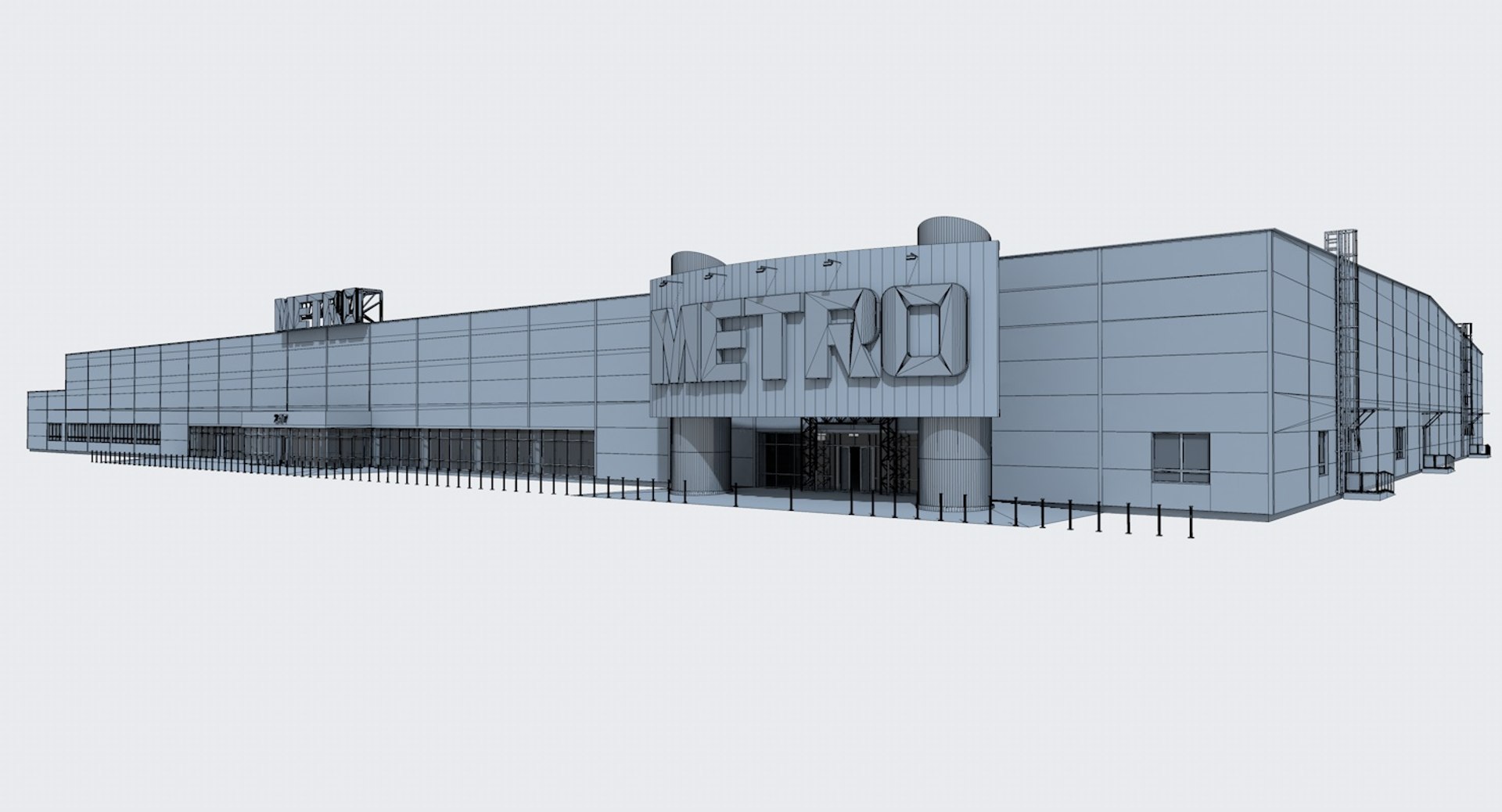 Metro cash carry hypermarket 3D model - TurboSquid 1309337