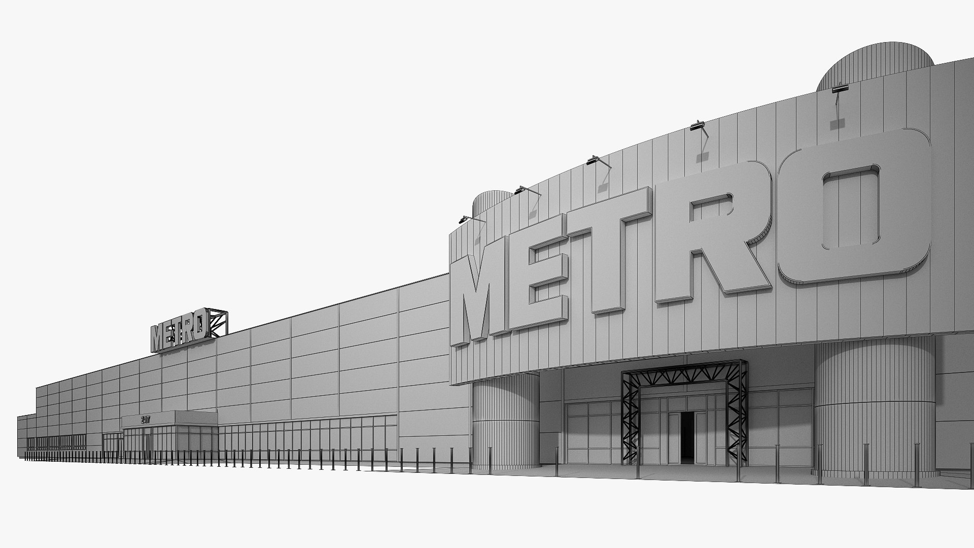 Metro cash carry hypermarket 3D model - TurboSquid 1309337
