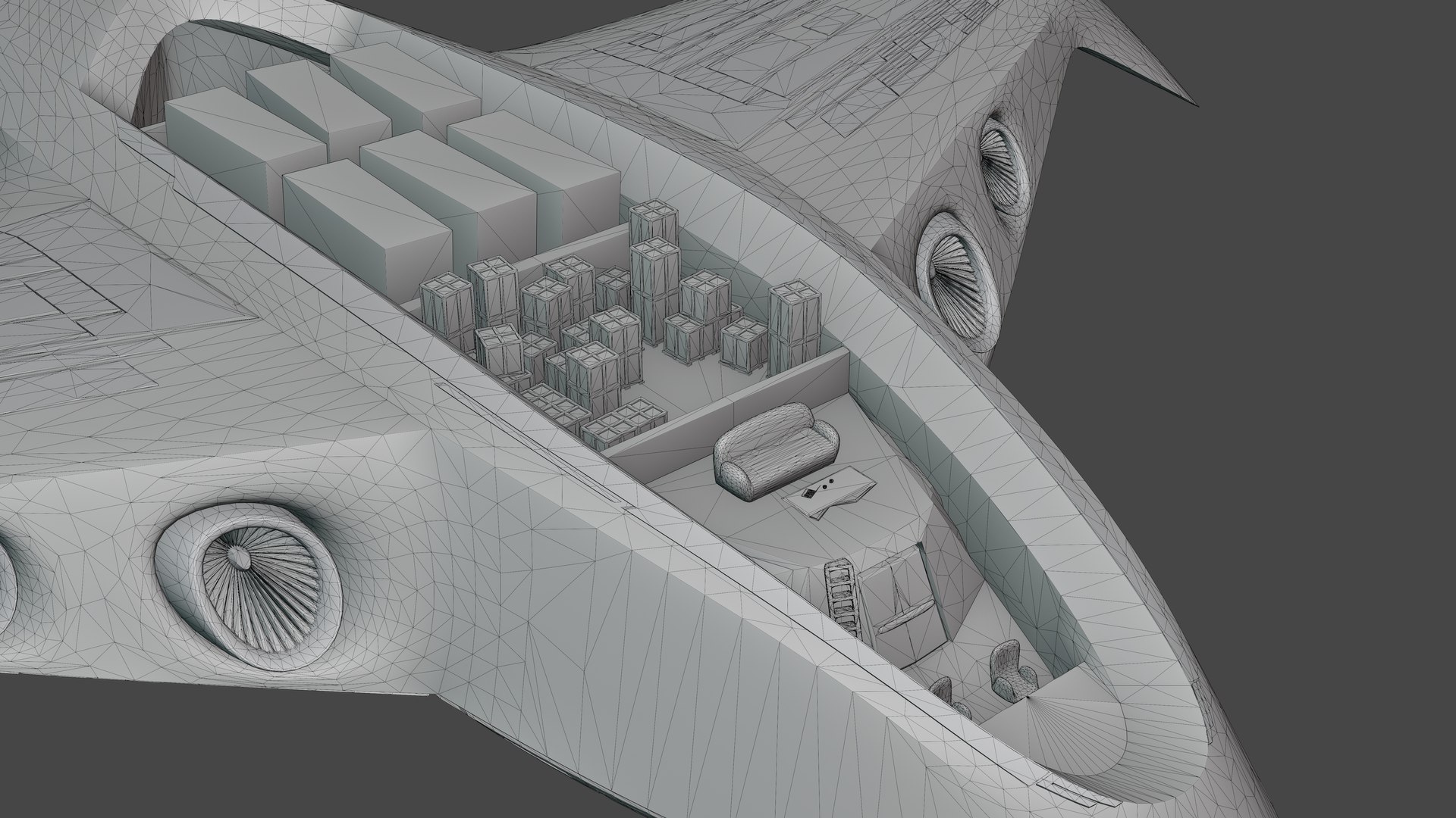 Luxury Cargo Plane model - TurboSquid 1942836
