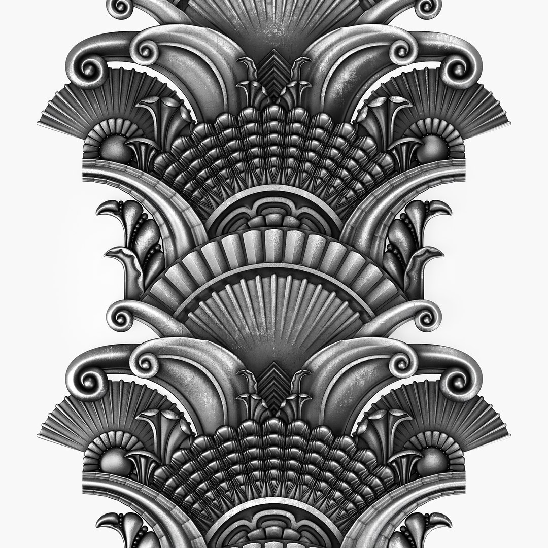 Seamless Relief Panel Art Deco 3D - TurboSquid 2023639
