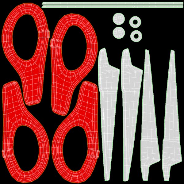3d scissors subdivided