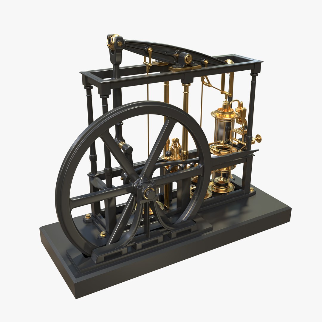 3D Model Vintage Beam Steam Engine James Watt Demonstration Model A ...