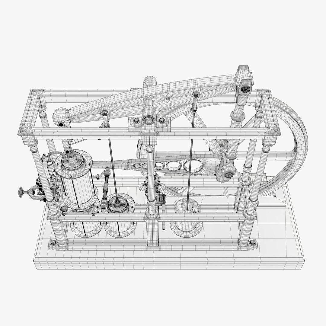 3D Model Vintage Beam Steam Engine James Watt Demonstration Model A ...