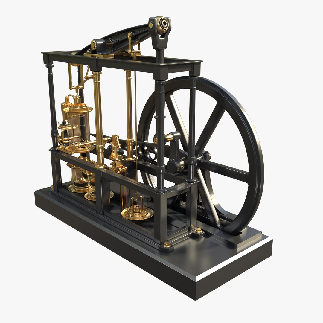 3D Model Vintage Beam Steam Engine James Watt Demonstration Model A ...