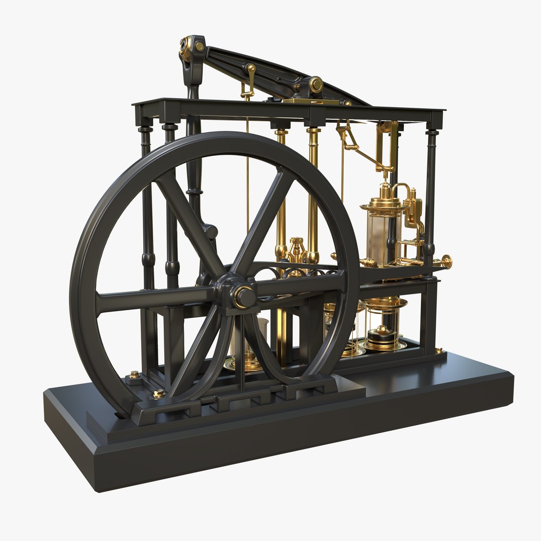 3D Model Vintage Beam Steam Engine James Watt Demonstration Model A ...