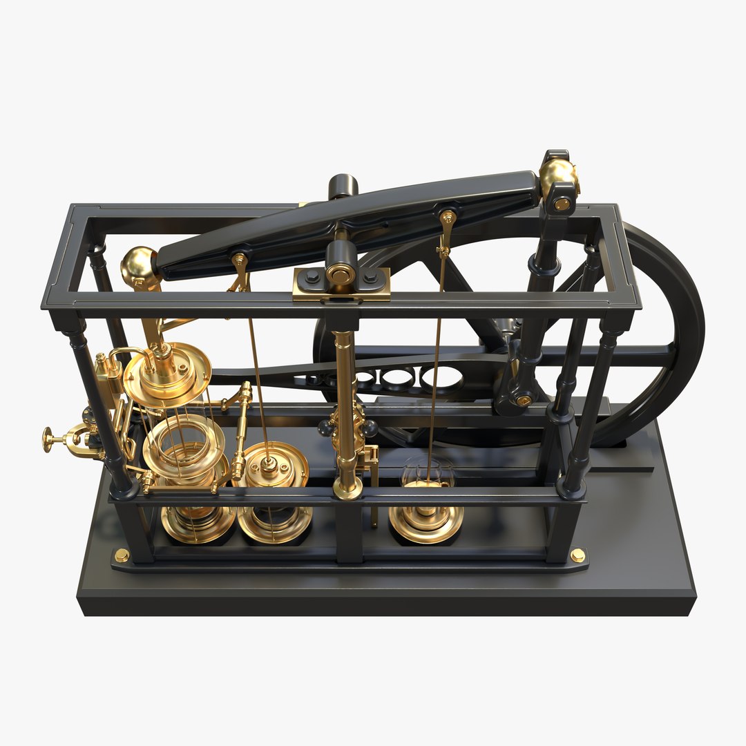 3D Model Vintage Beam Steam Engine James Watt Demonstration Model A ...
