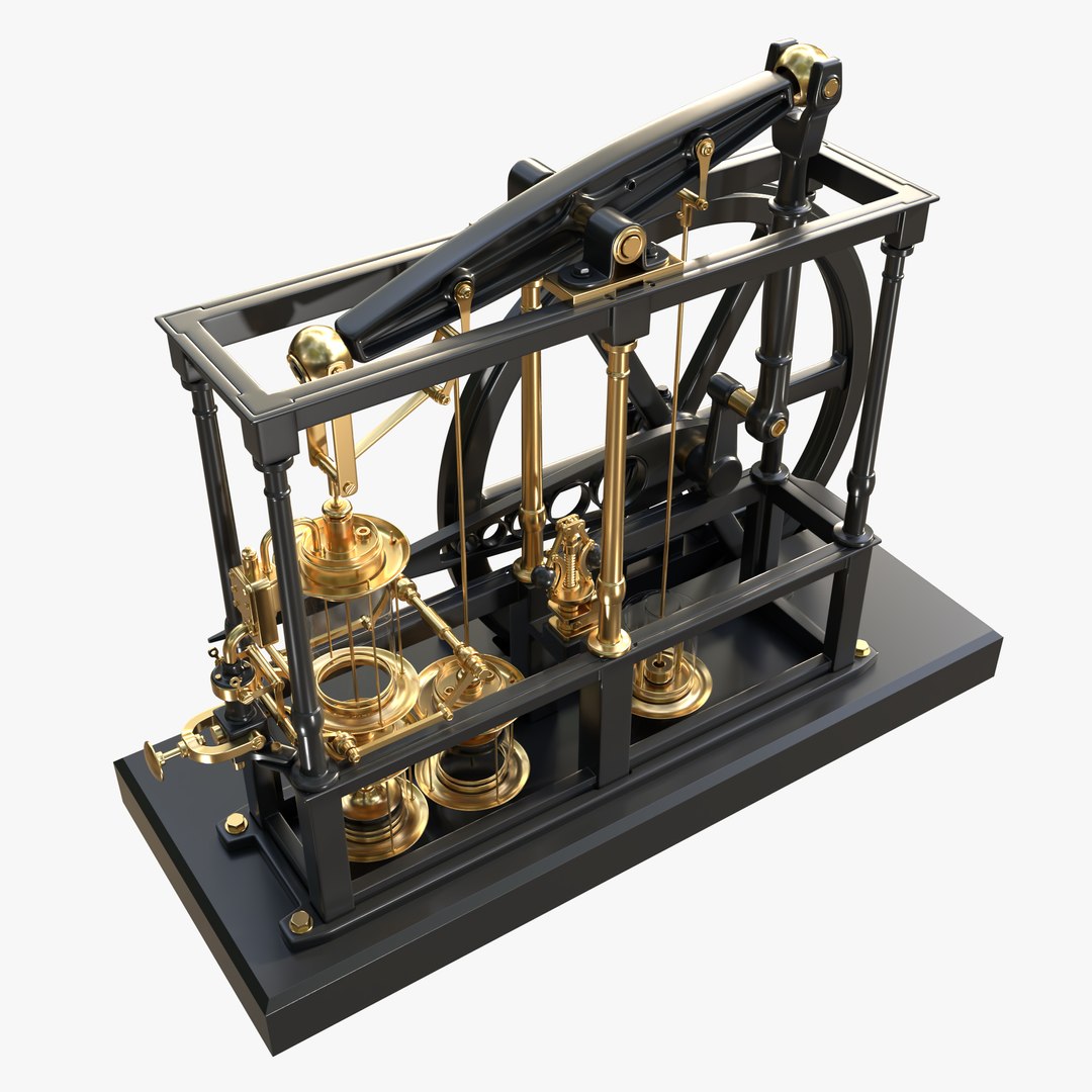 3D Model Vintage Beam Steam Engine James Watt Demonstration Model A ...