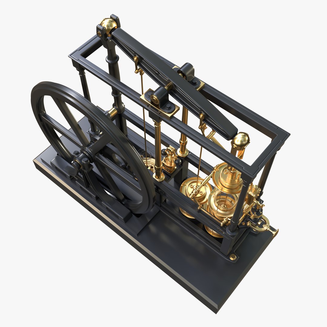 3D Model Vintage Beam Steam Engine James Watt Demonstration Model A ...