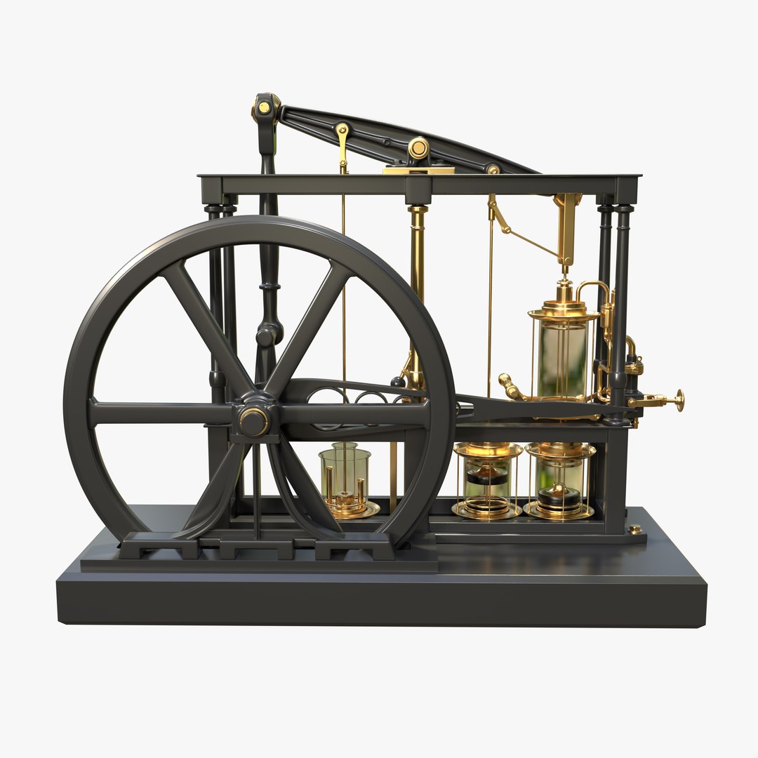 3D Model Vintage Beam Steam Engine James Watt Demonstration Model A ...