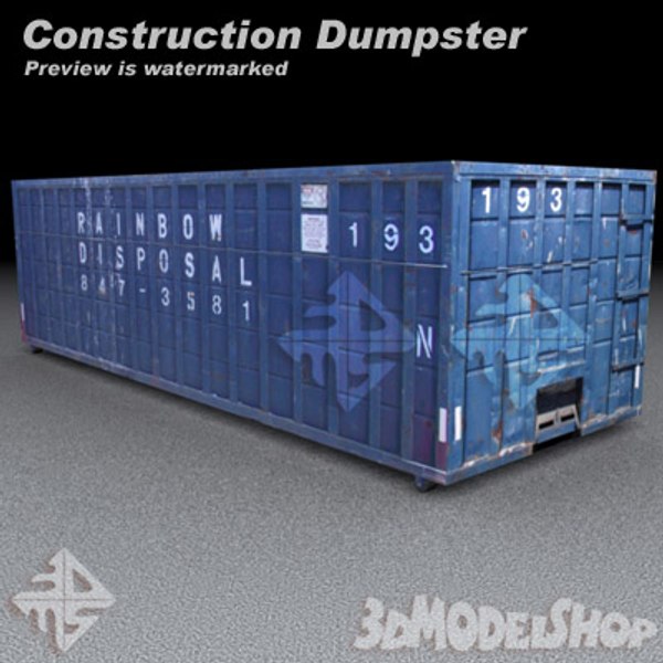 3d dumpsters set model