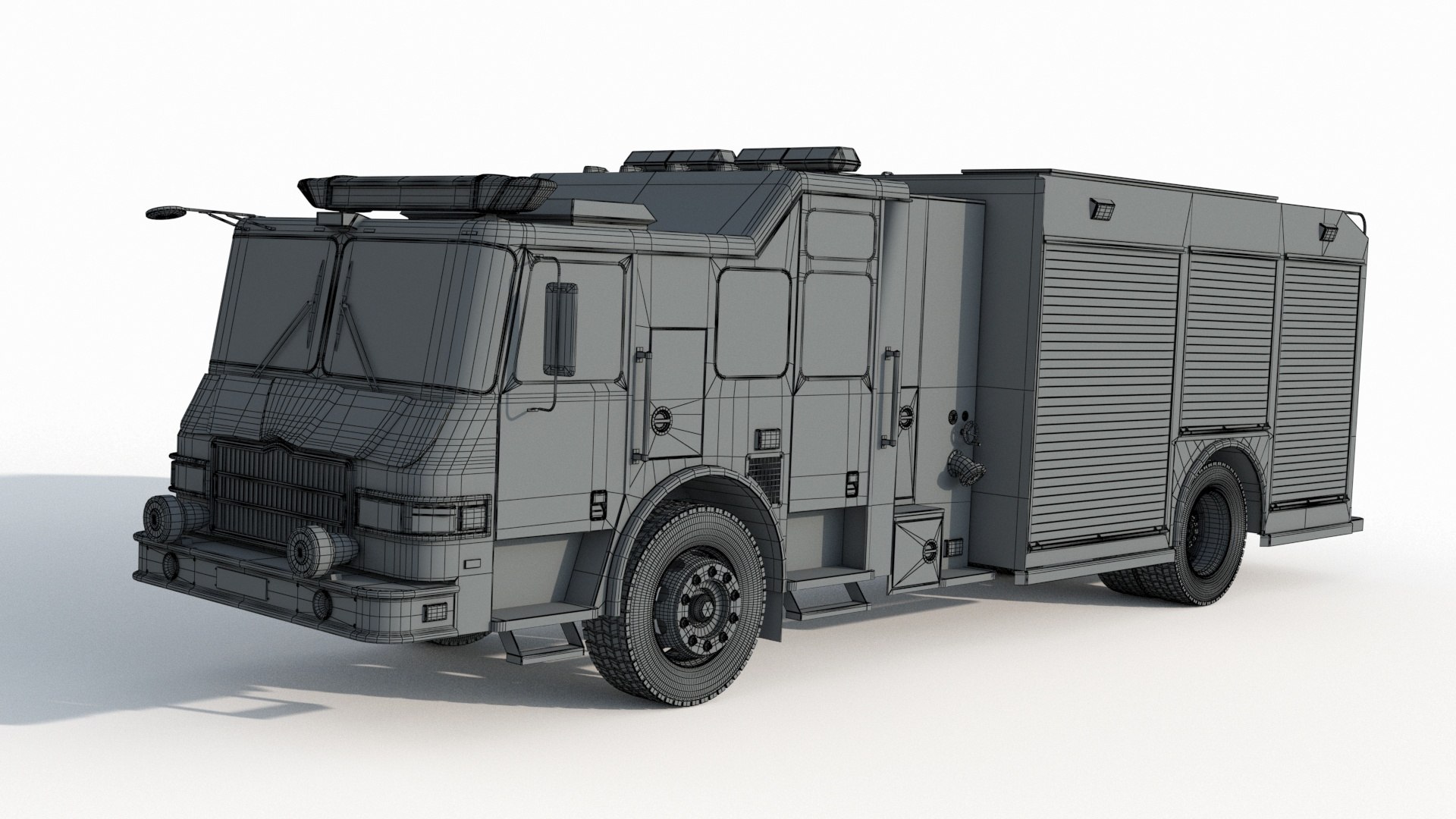 3D Fire Rescue Truck Model - TurboSquid 1895147