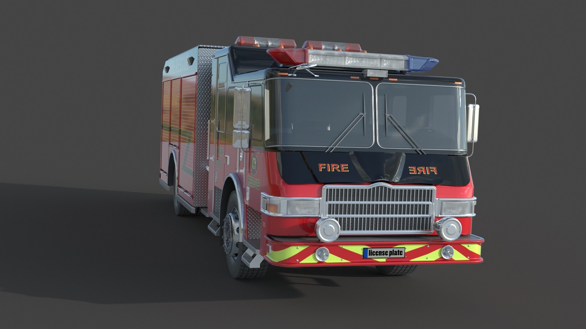 3D Fire Rescue Truck Model - TurboSquid 1895147