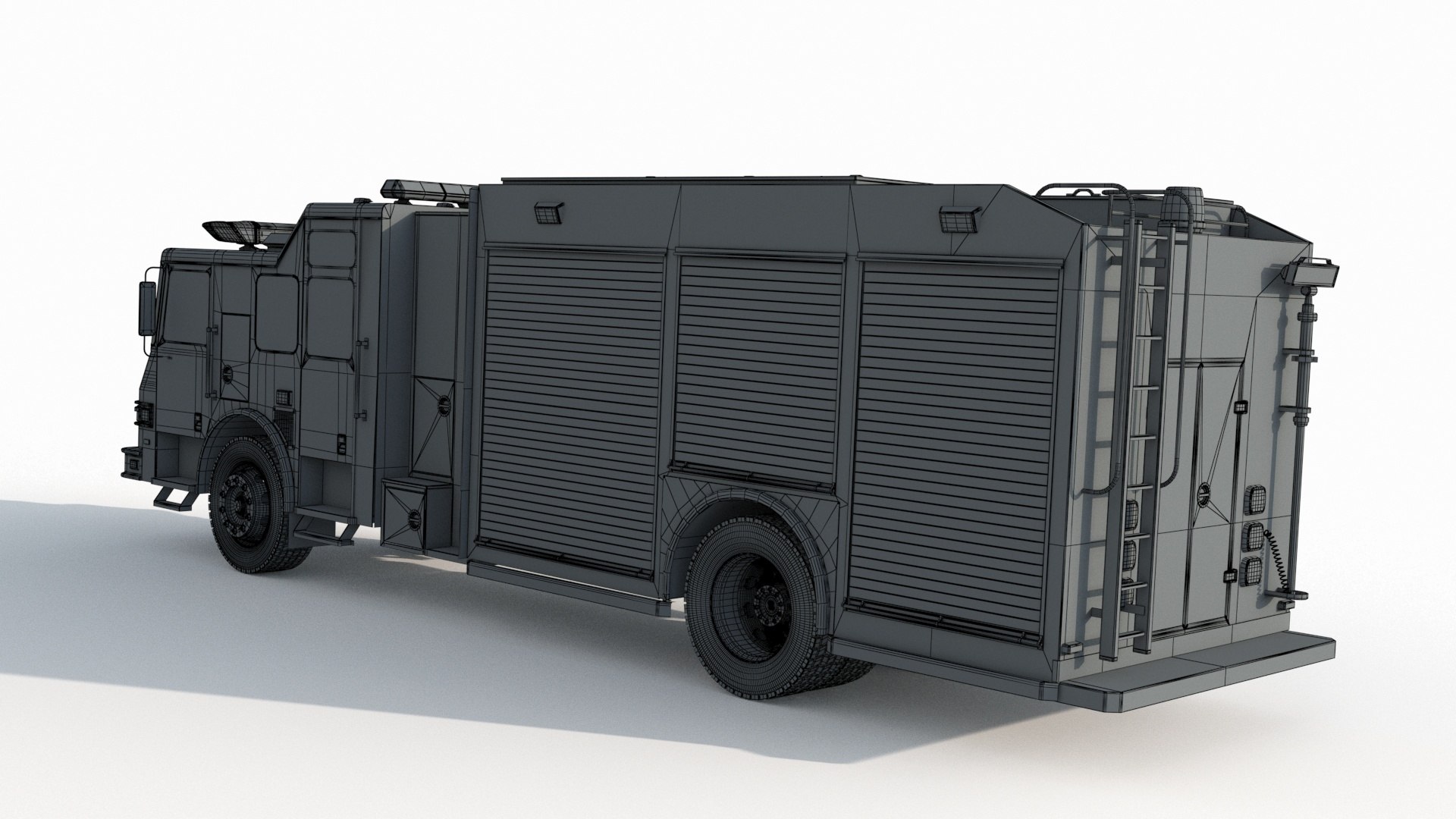 3D Fire Rescue Truck Model - TurboSquid 1895147