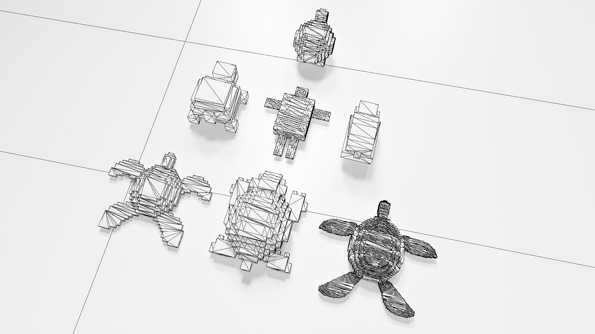 Tortoise Turtle Voxel Art Pack 3d Model Model - TurboSquid 2182632