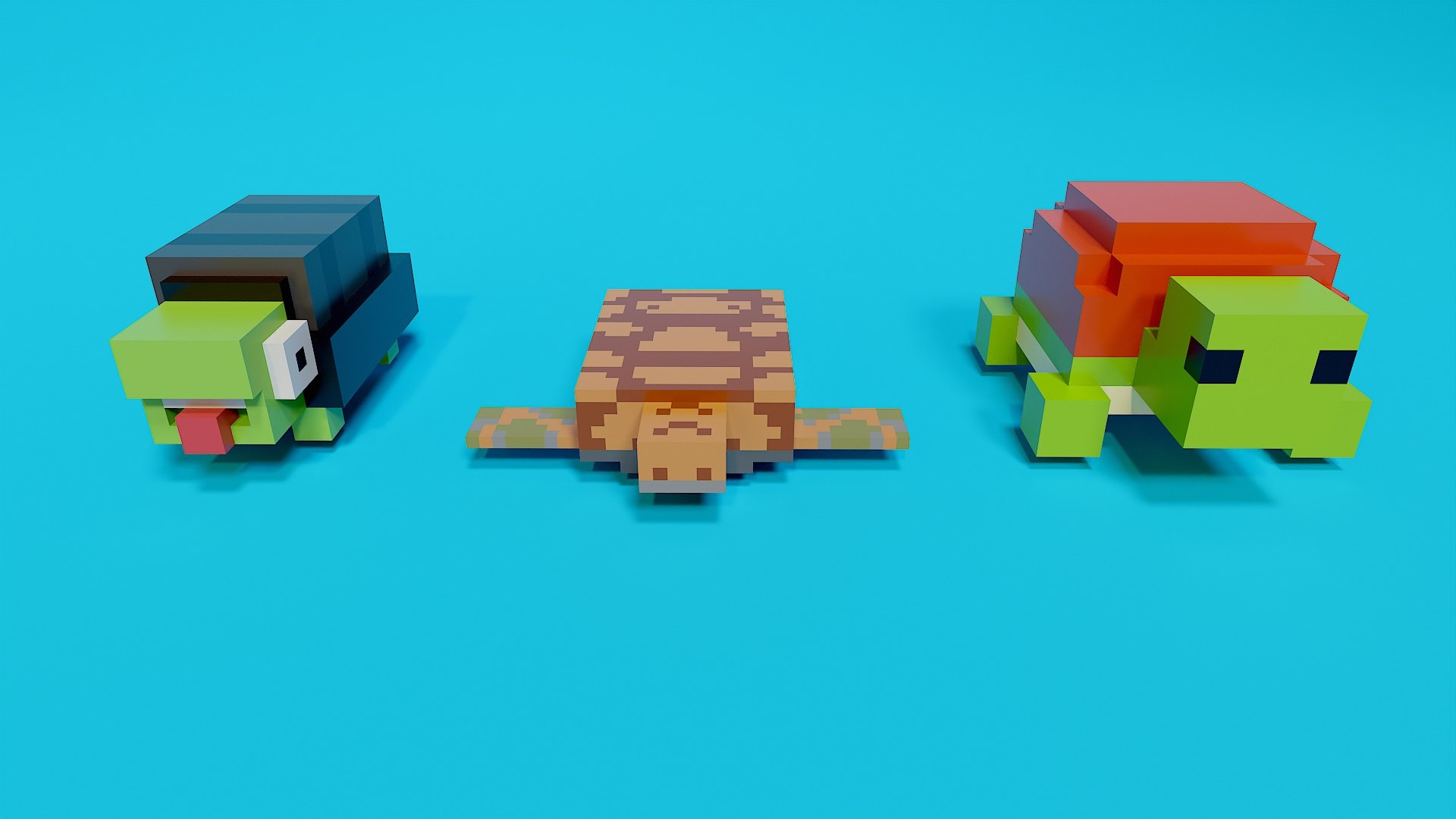 Tortoise Turtle Voxel Art Pack 3d Model Model - TurboSquid 2182632