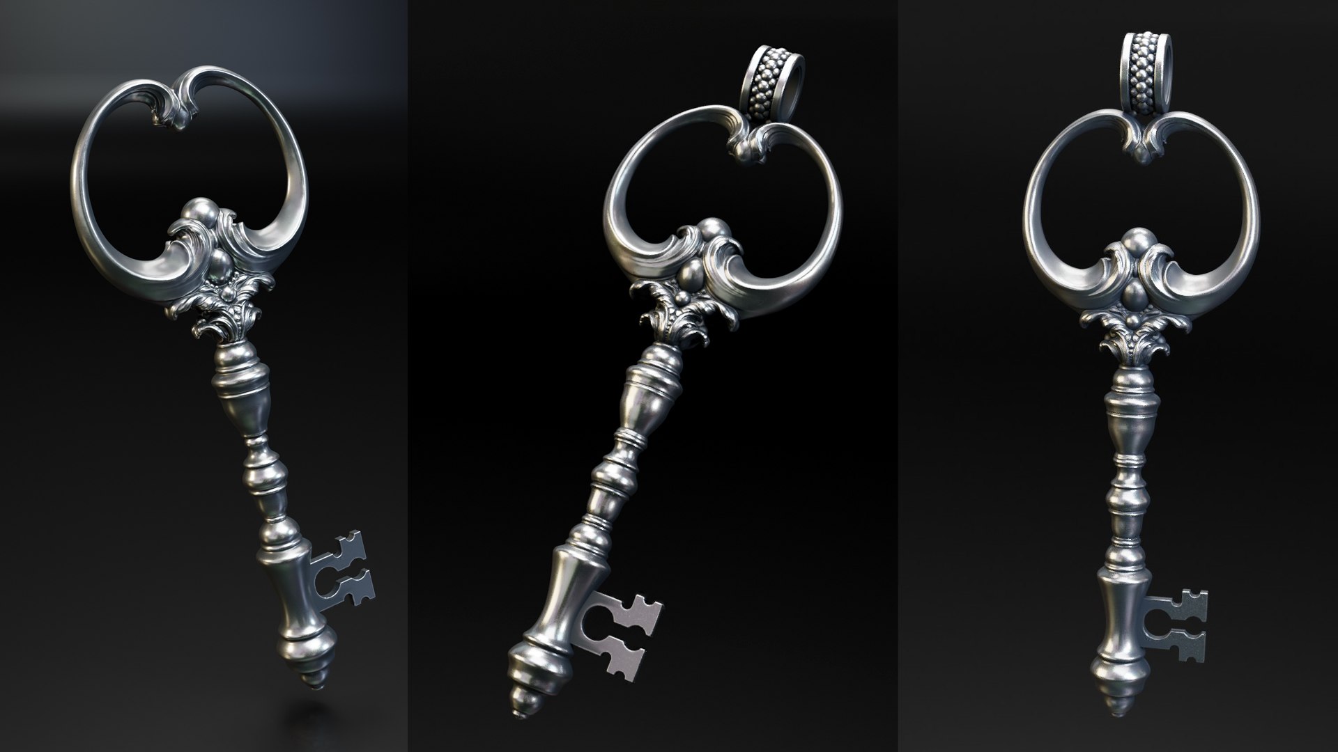 Key Gothic Decorative Jewelry 3D Model - TurboSquid 2033494