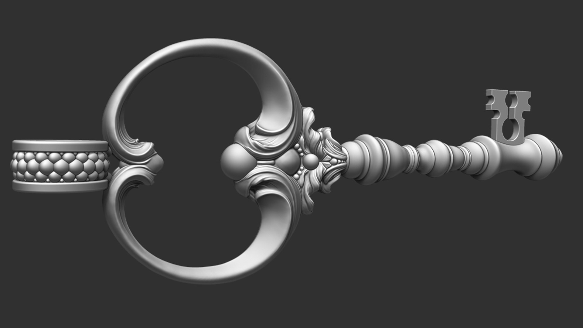 Key Gothic Decorative Jewelry 3D Model - TurboSquid 2033494
