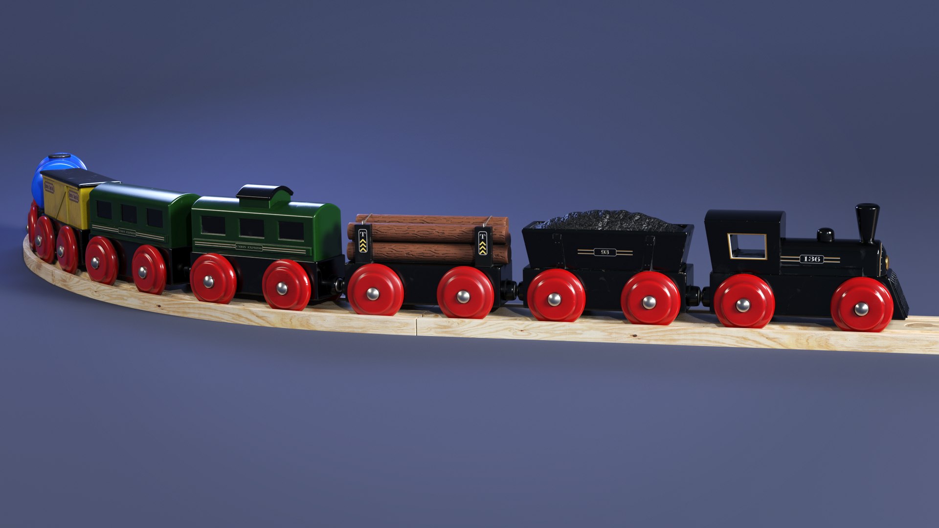 Toy Train 3D Model - TurboSquid 1727822