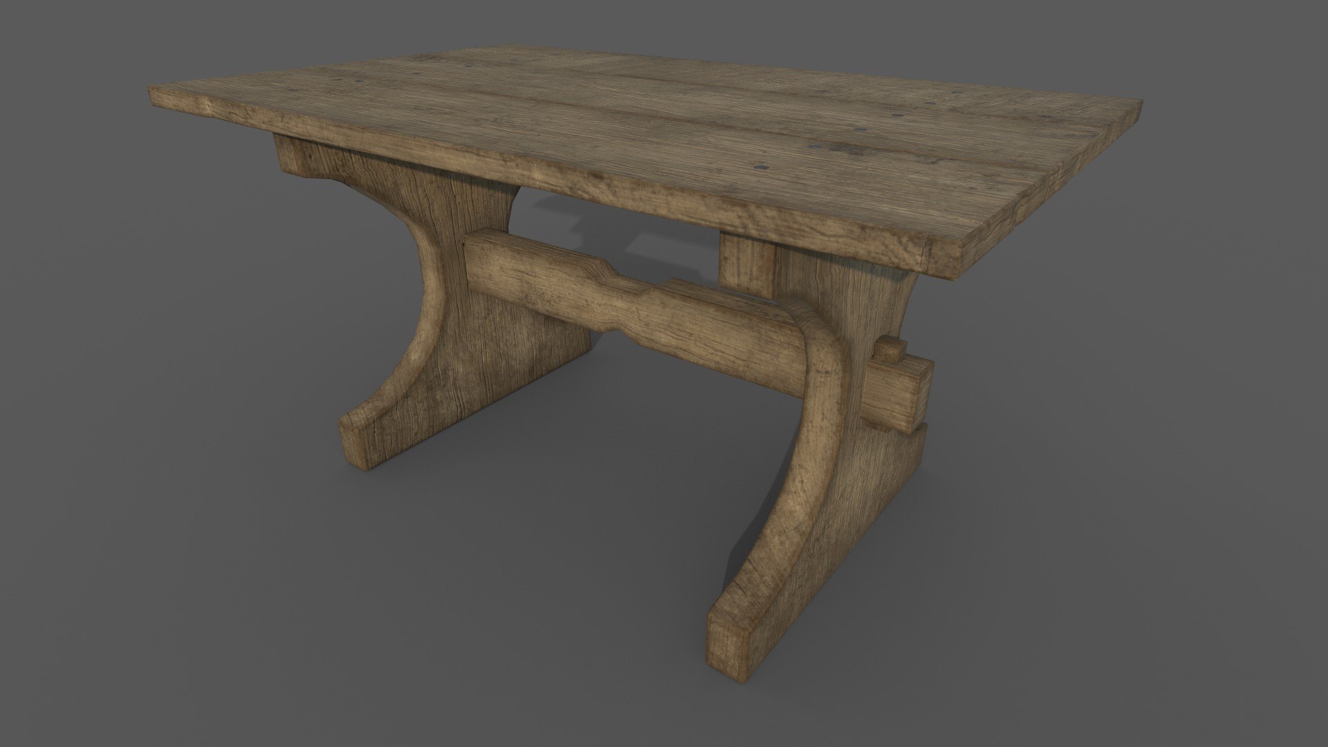 3d model wooden table