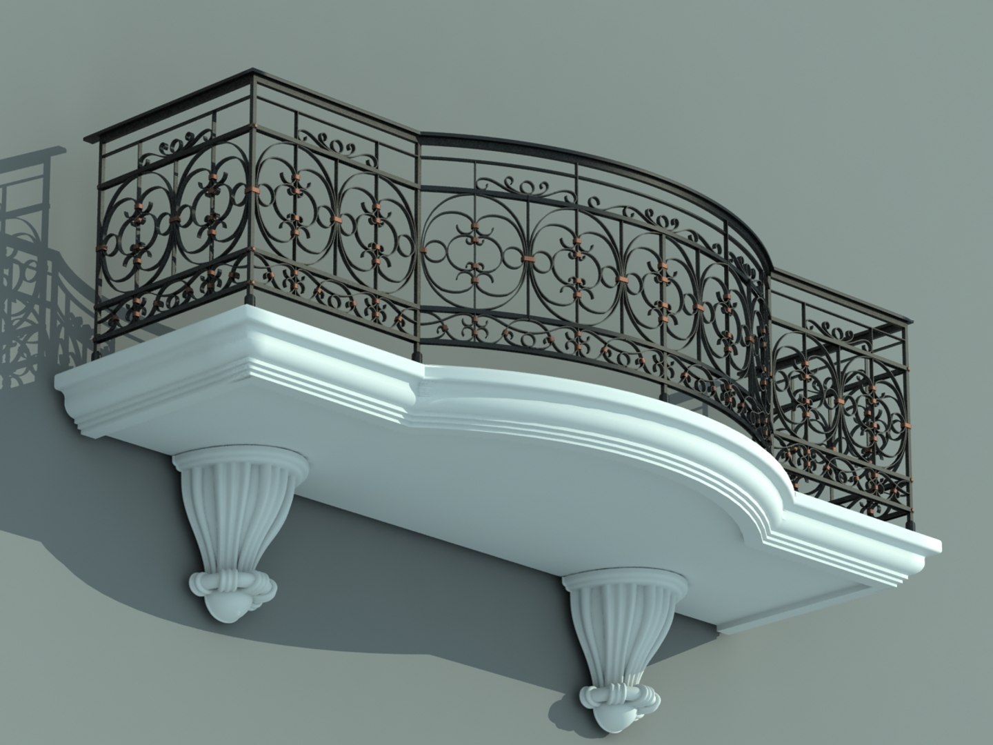 architectural balcony 3d model