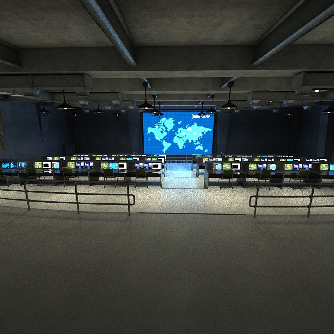 War operations control center 3D model - TurboSquid 1484472