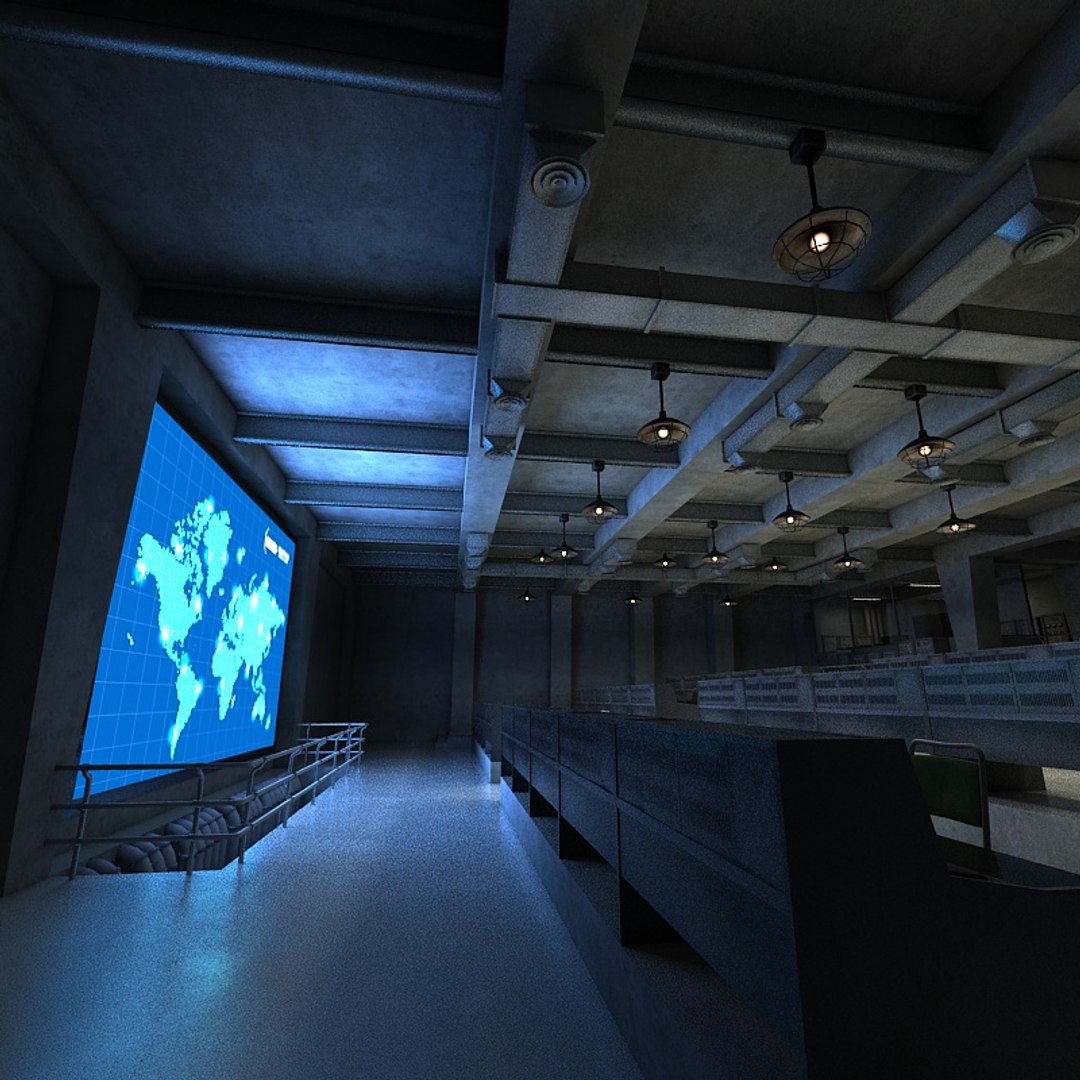 War operations control center 3D model - TurboSquid 1484472