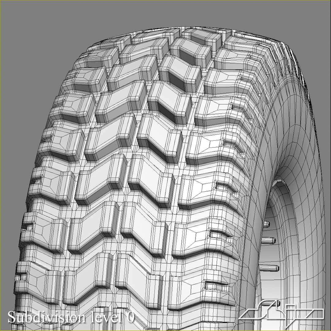 humvee wheel 3d max