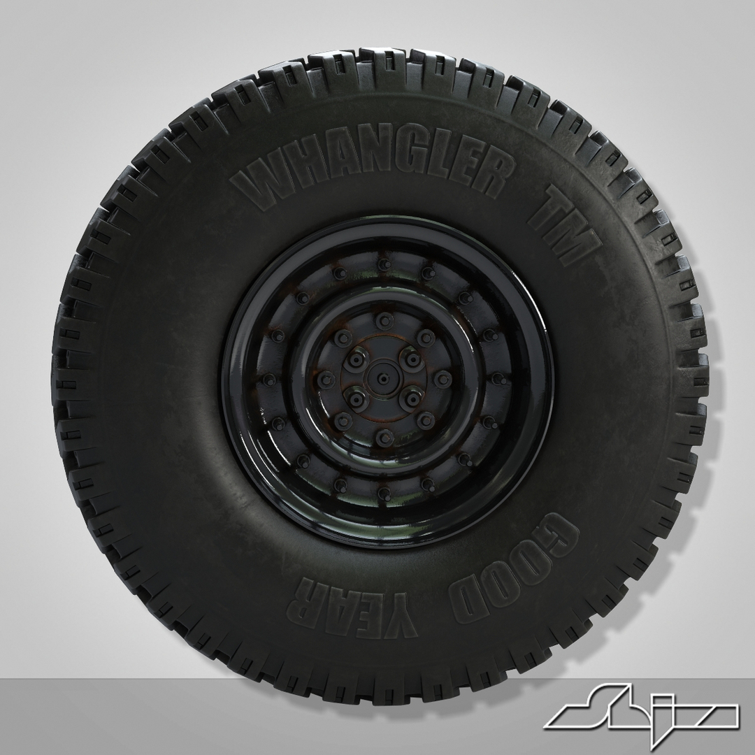 humvee wheel 3d max