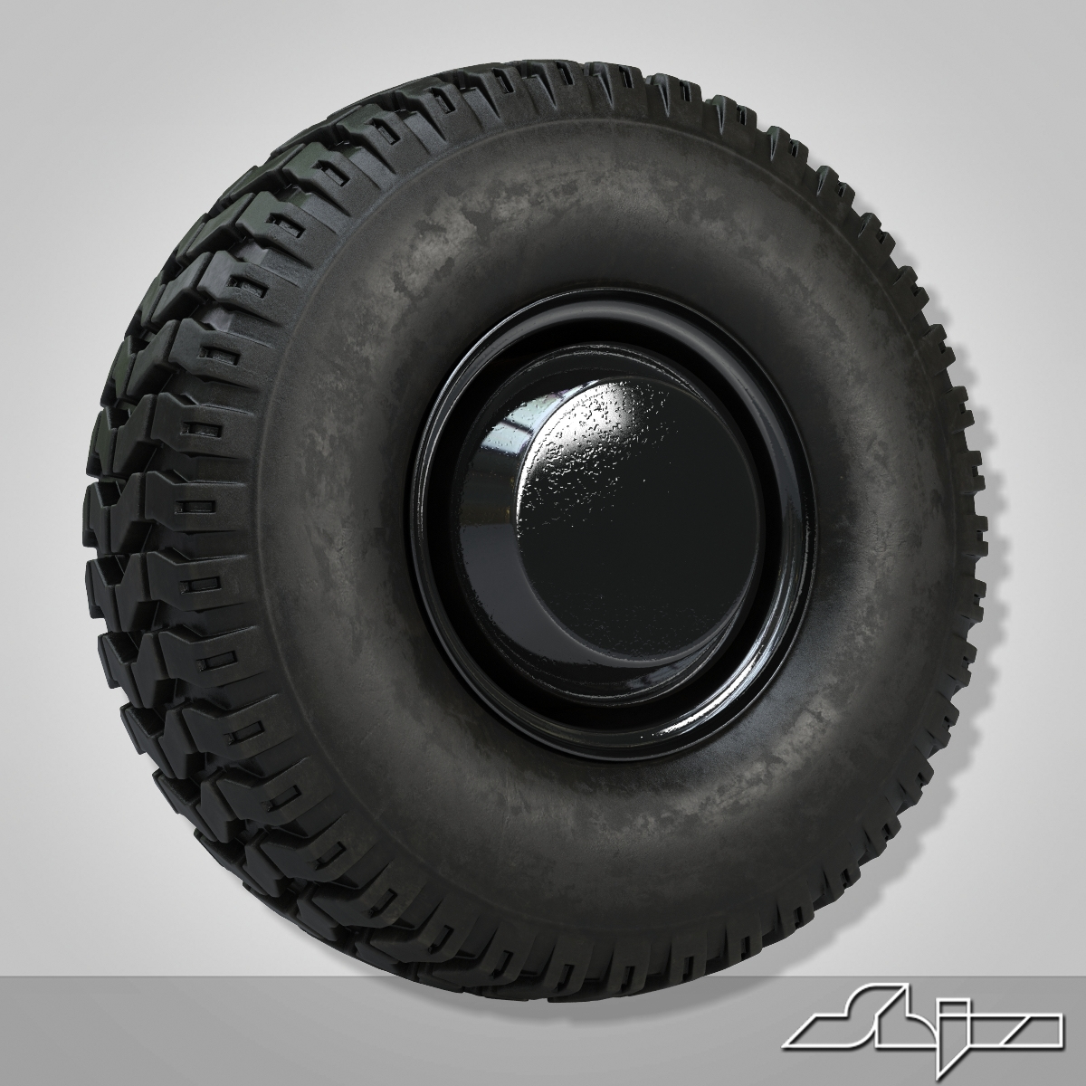 humvee wheel 3d max